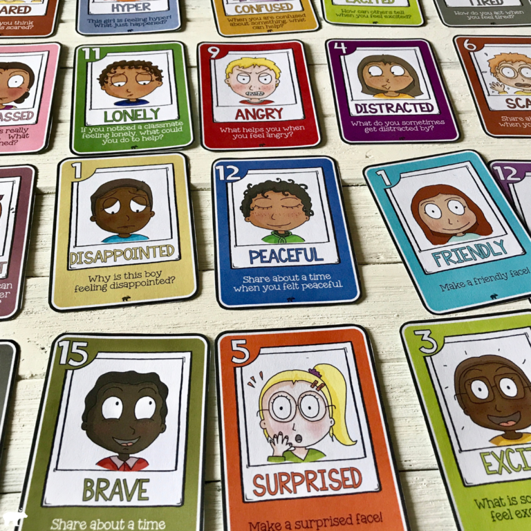 Feelings Card Game Lesson for Kids: Learn to Identify Emotions ...