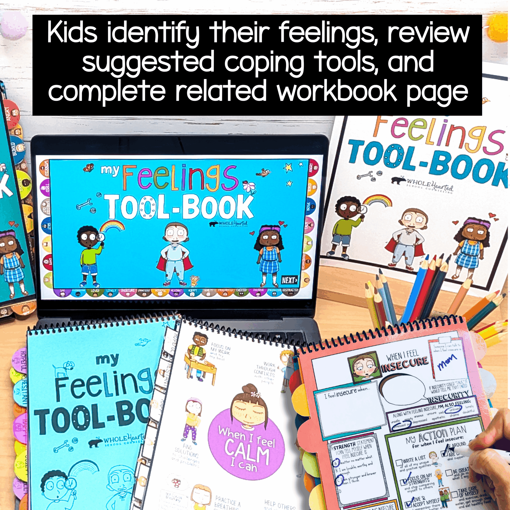Coping Skills Workbook for Kids: Identify Feelings and Calm Down ...