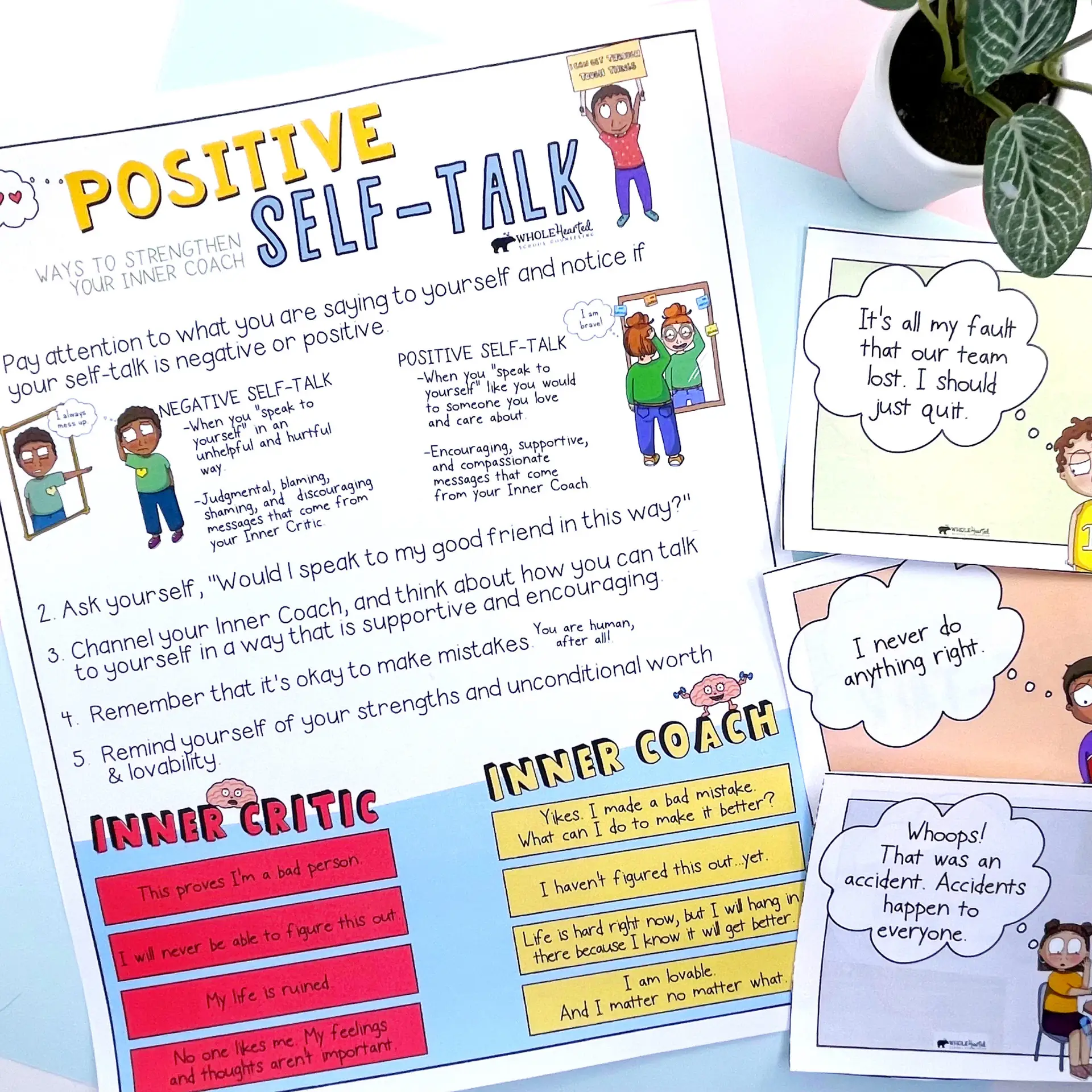 Positive Self Talk for Kids: A Lesson About Your Inner Coach Vs. Inner ...