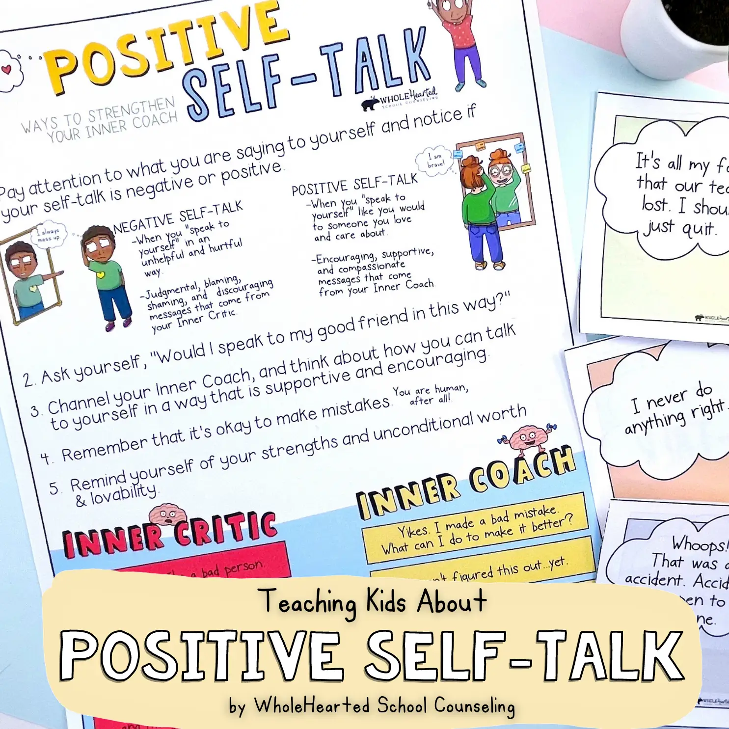 Positive Self Talk for Kids: A Lesson About Your Inner Coach Vs. Inner ...