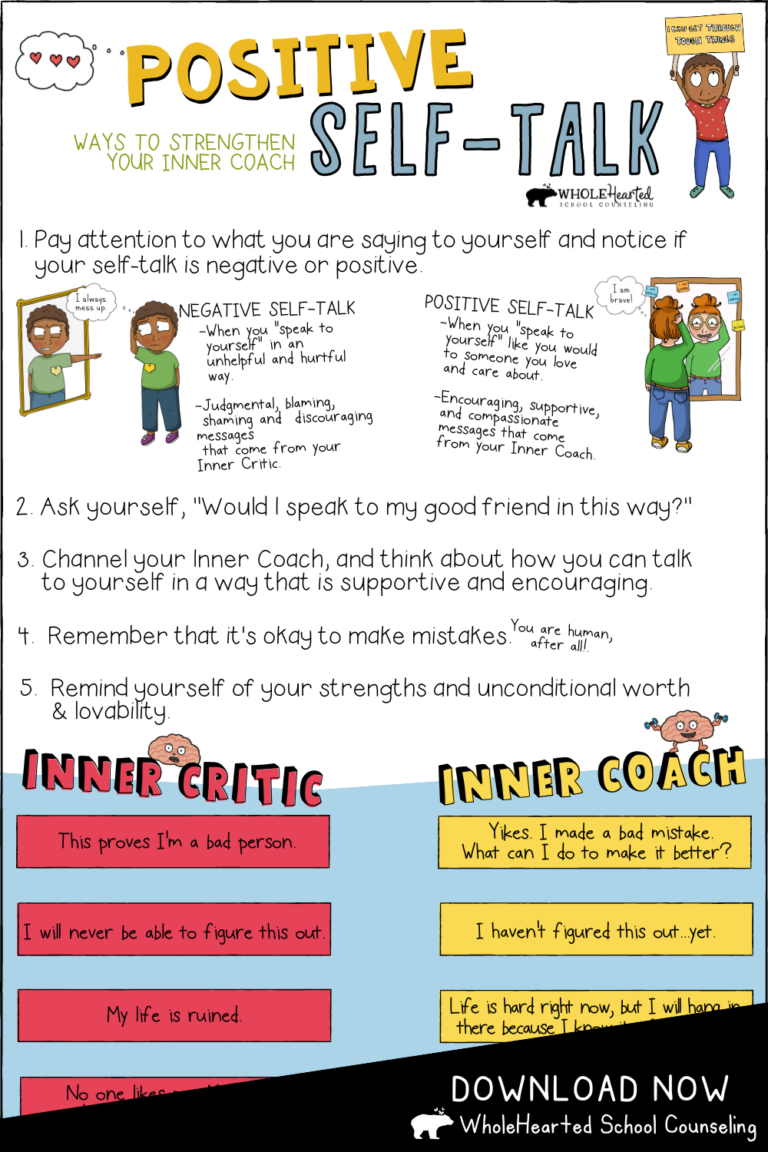 Positive Self Talk for Kids: A Lesson About Your Inner Coach Vs. Inner ...