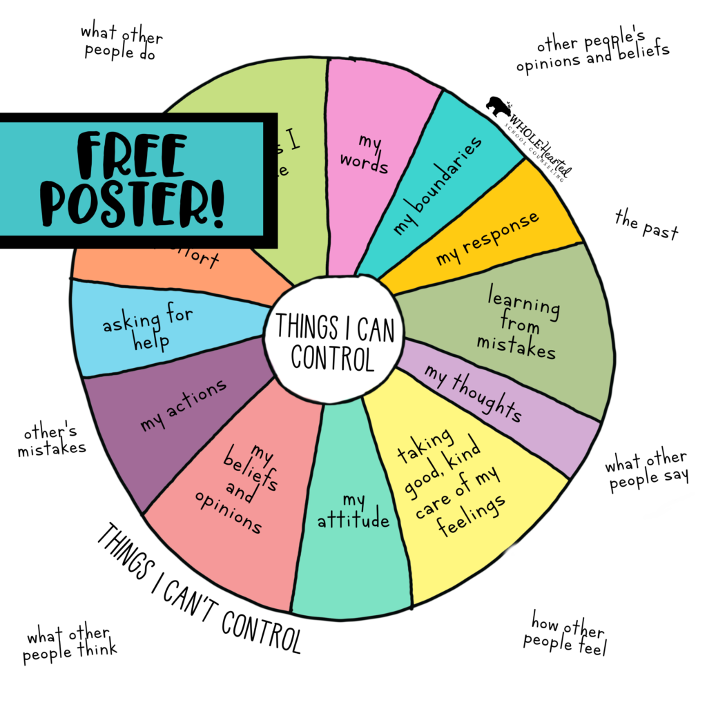 The Things I Can Control and Can't Control FREE Poster! - WholeHearted ...
