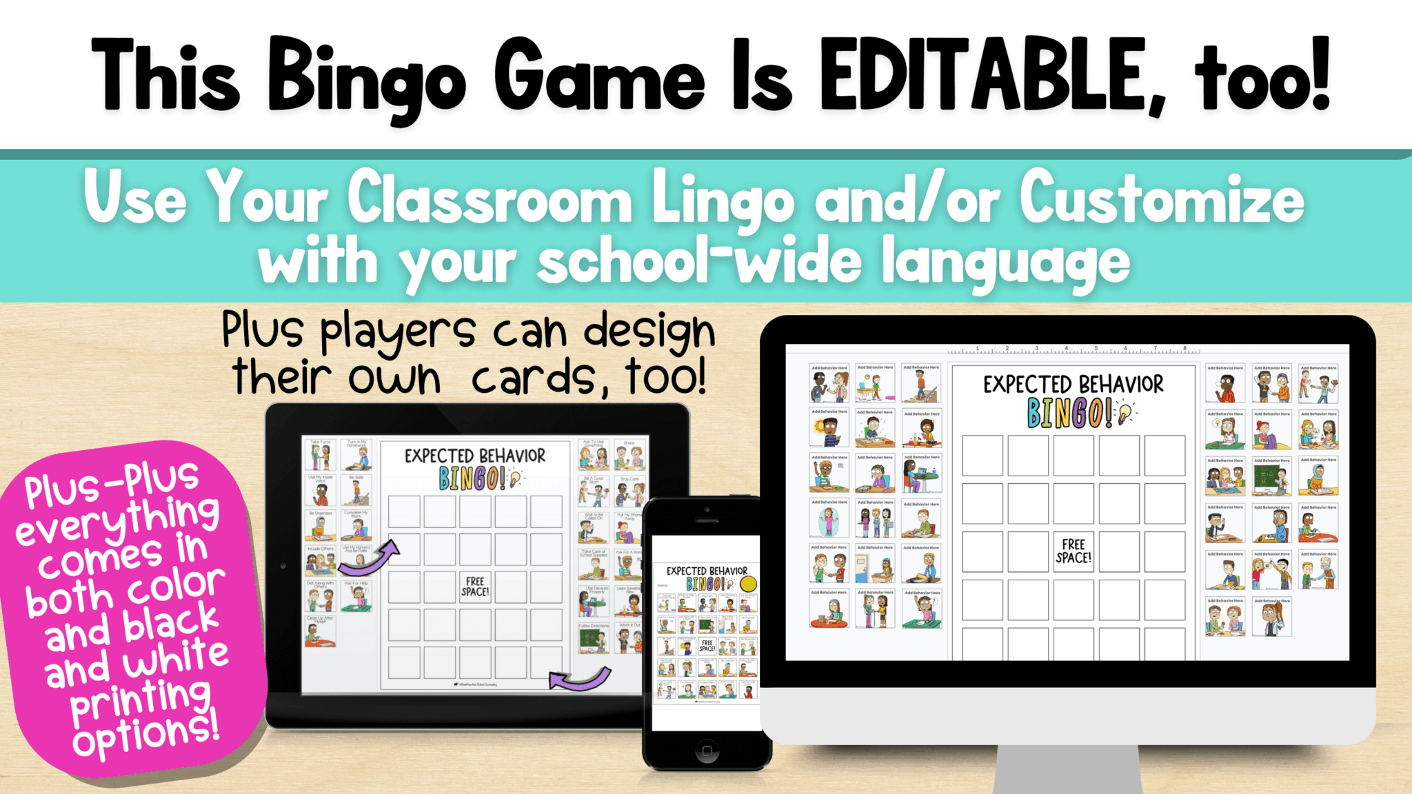 Expected Behavior Bingo Game - WholeHearted School Counseling