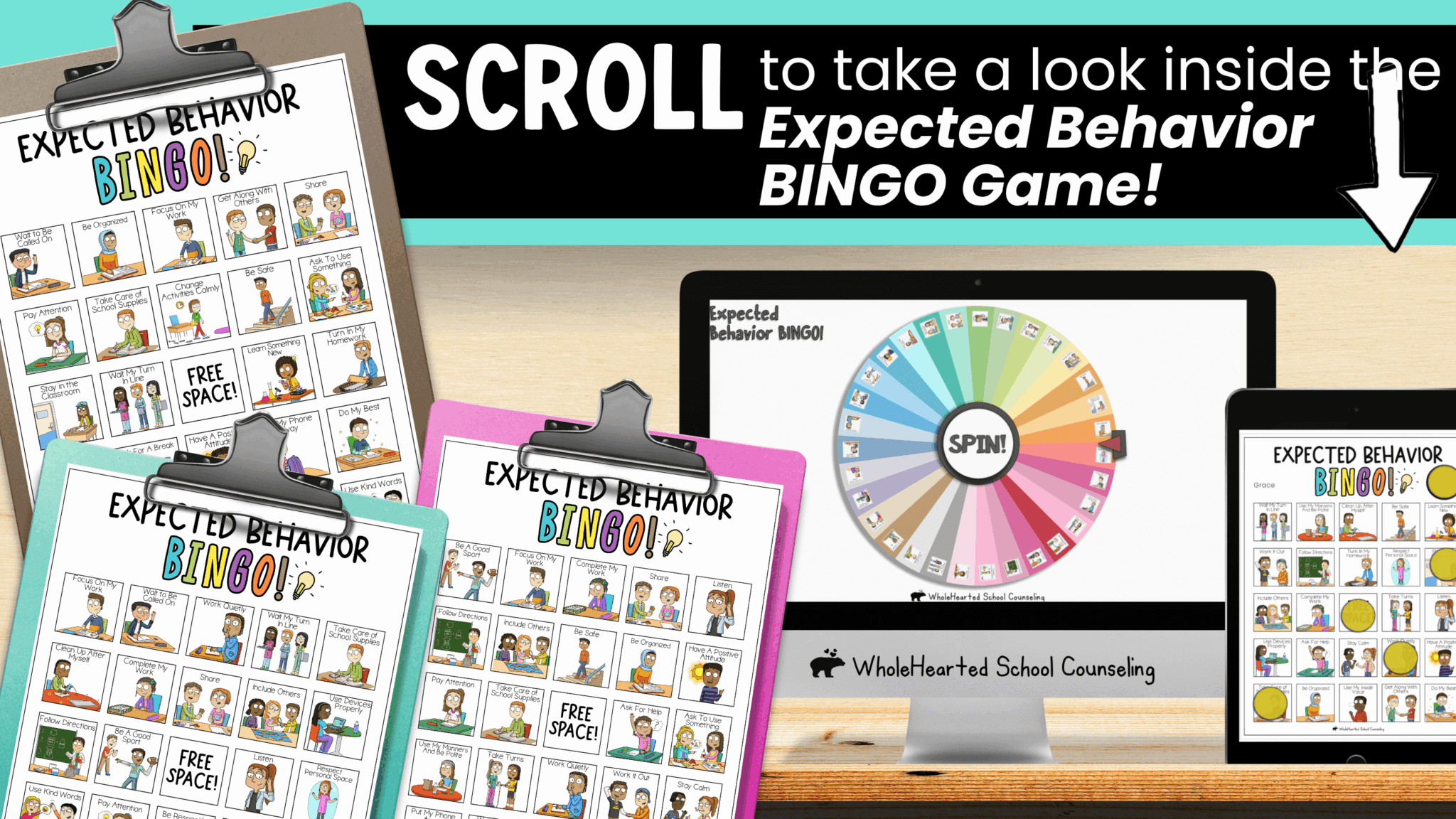 Expected Behavior Bingo Game - WholeHearted School Counseling
