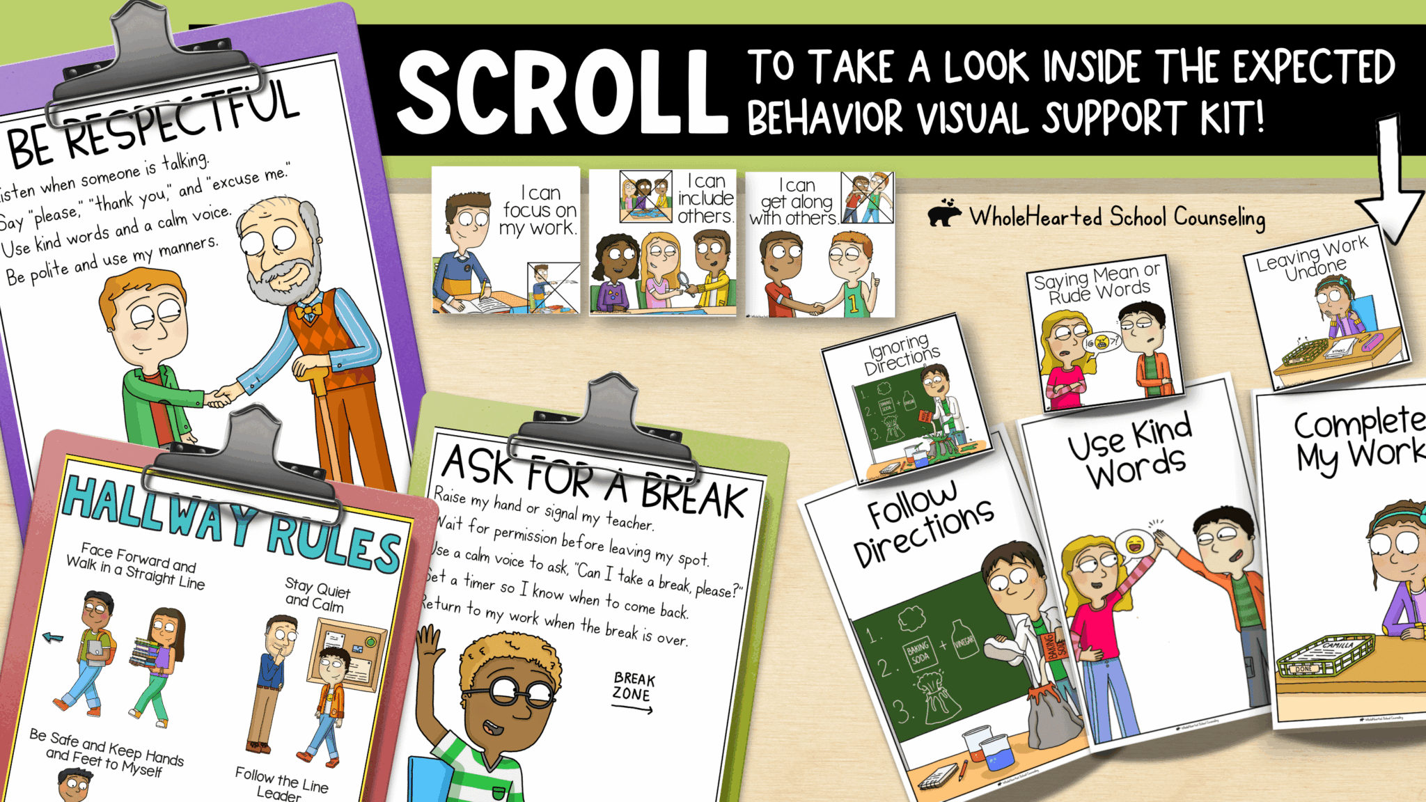 Expected Behavior Posters Visual Support Kit - WholeHearted School ...