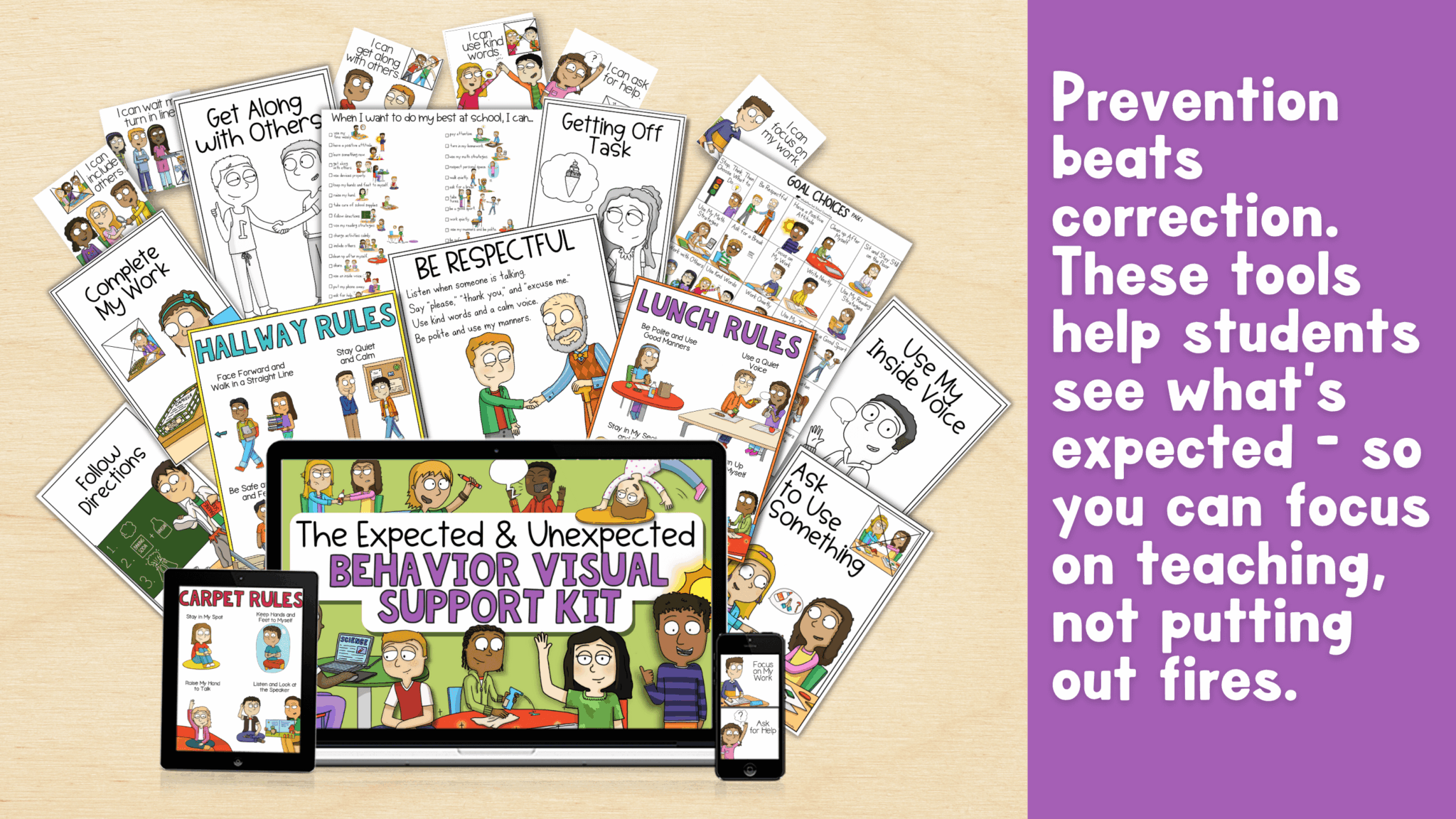 Expected Behavior Posters Visual Support Kit - WholeHearted School ...