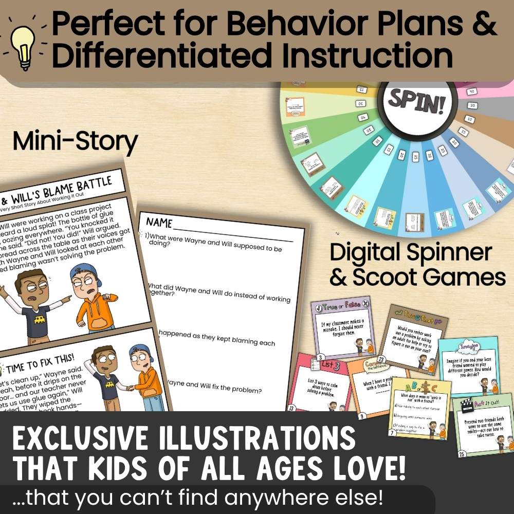 Work It Out Social Skills Story – Problem Solving & Conflict Resolution