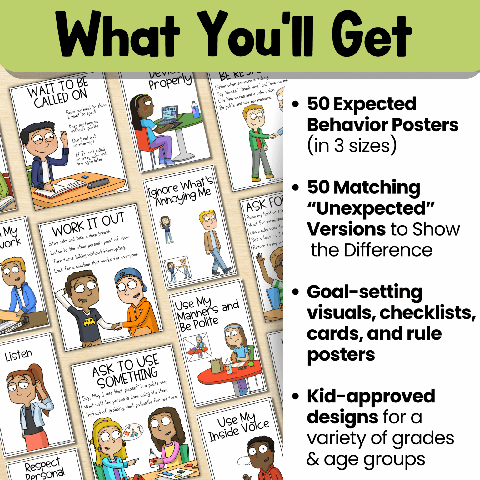 Expected Behavior Posters Visual Support Kit - WholeHearted School ...